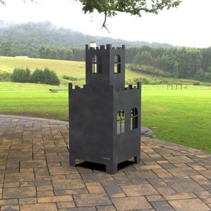 Castle Fire Pit, Digital Product, Files DXF, SVG for CNC, Plasma, Laser ...