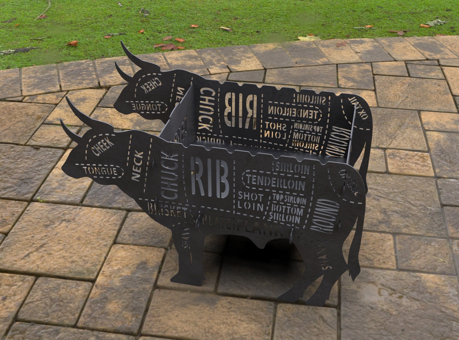 Bull Fire Pit Digital Product Files DXF SVG for CNC - Etsy