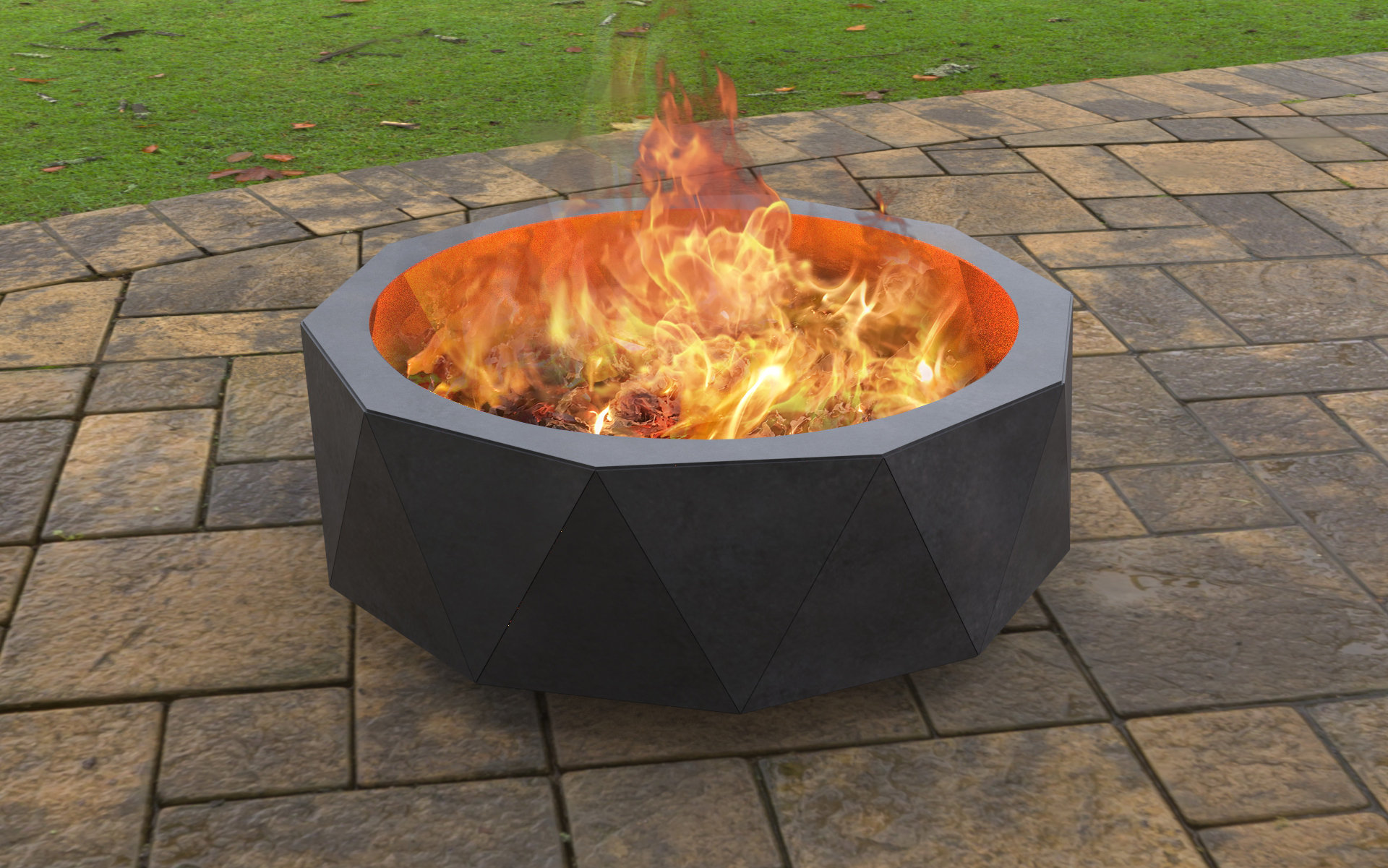Fire Pit With Triangles Digital Product Files DXF SVG for - Etsy