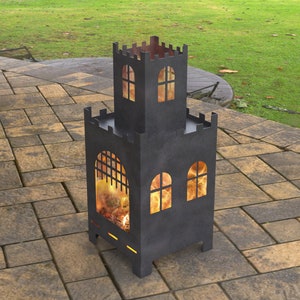 Castle Fire Pit, Digital Product, Files DXF, SVG for CNC, Plasma, Laser ...
