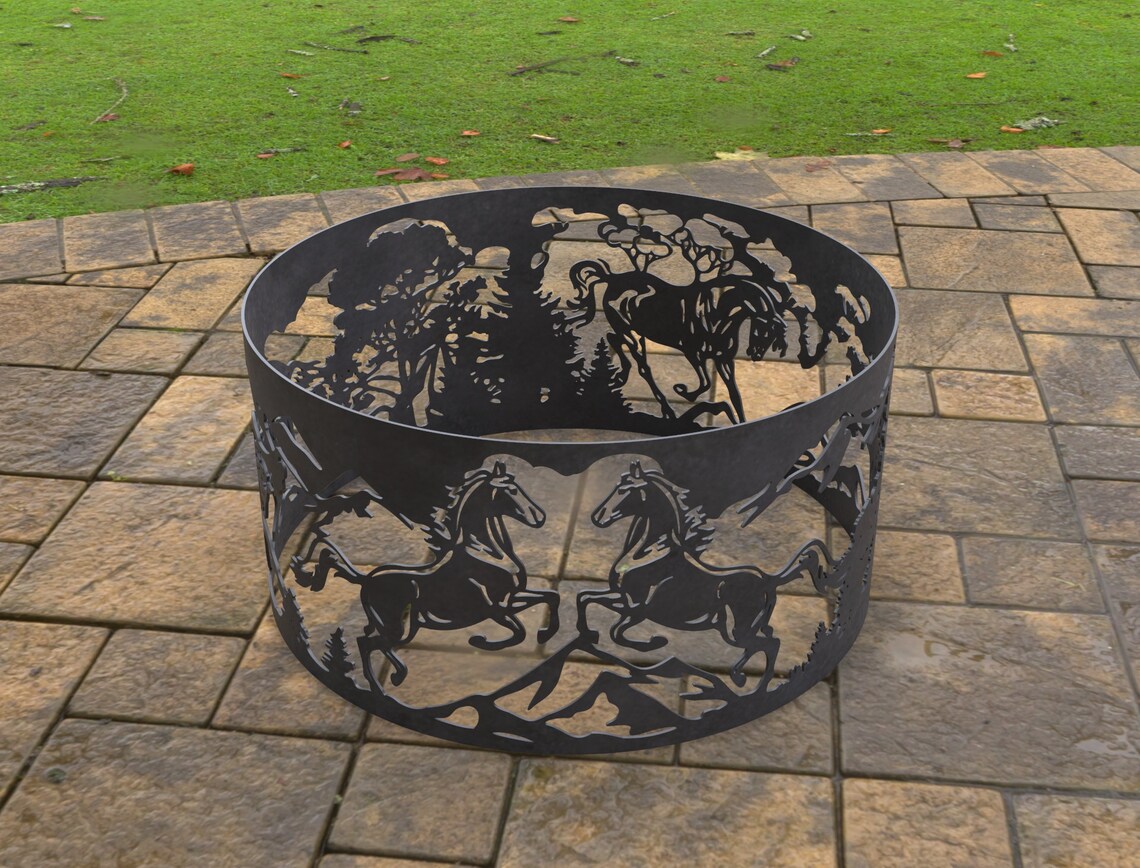 Fire Pit Ring Horses Digital Product Files DXF SVG for Cnc - Etsy Canada