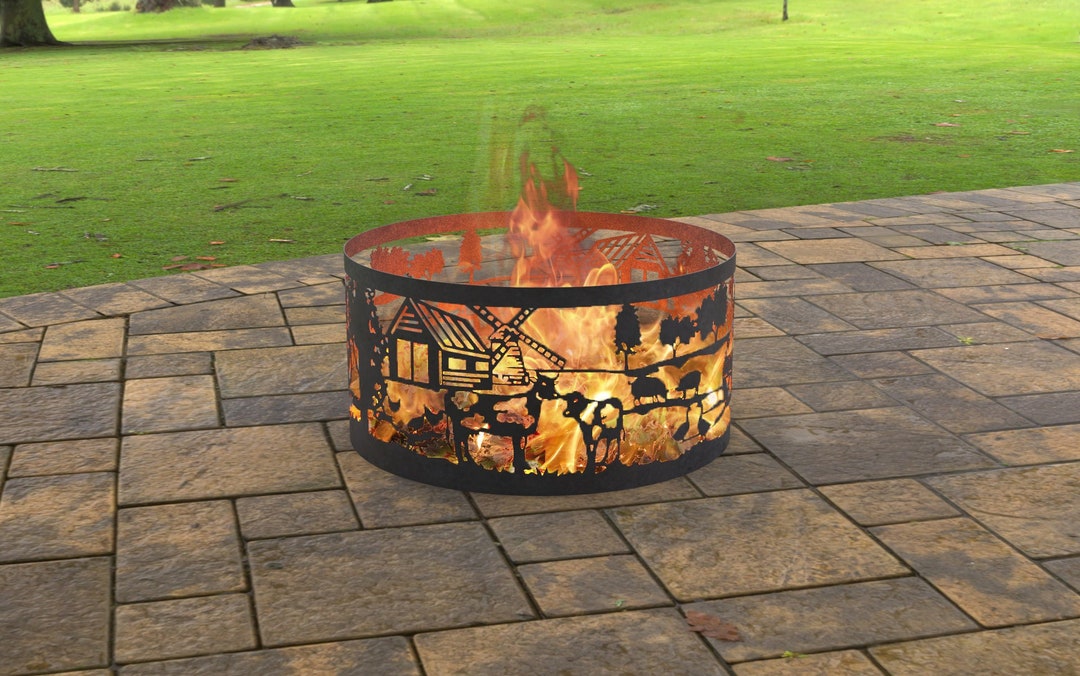 Fire Pit Ring Farm, Digital Product, Files DXF SVG for Cnc, Plasma ...