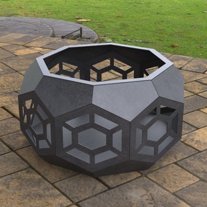 Volumetric Octagon Fire Pit, Digital Product, Files DXF, SVG for Cnc ...