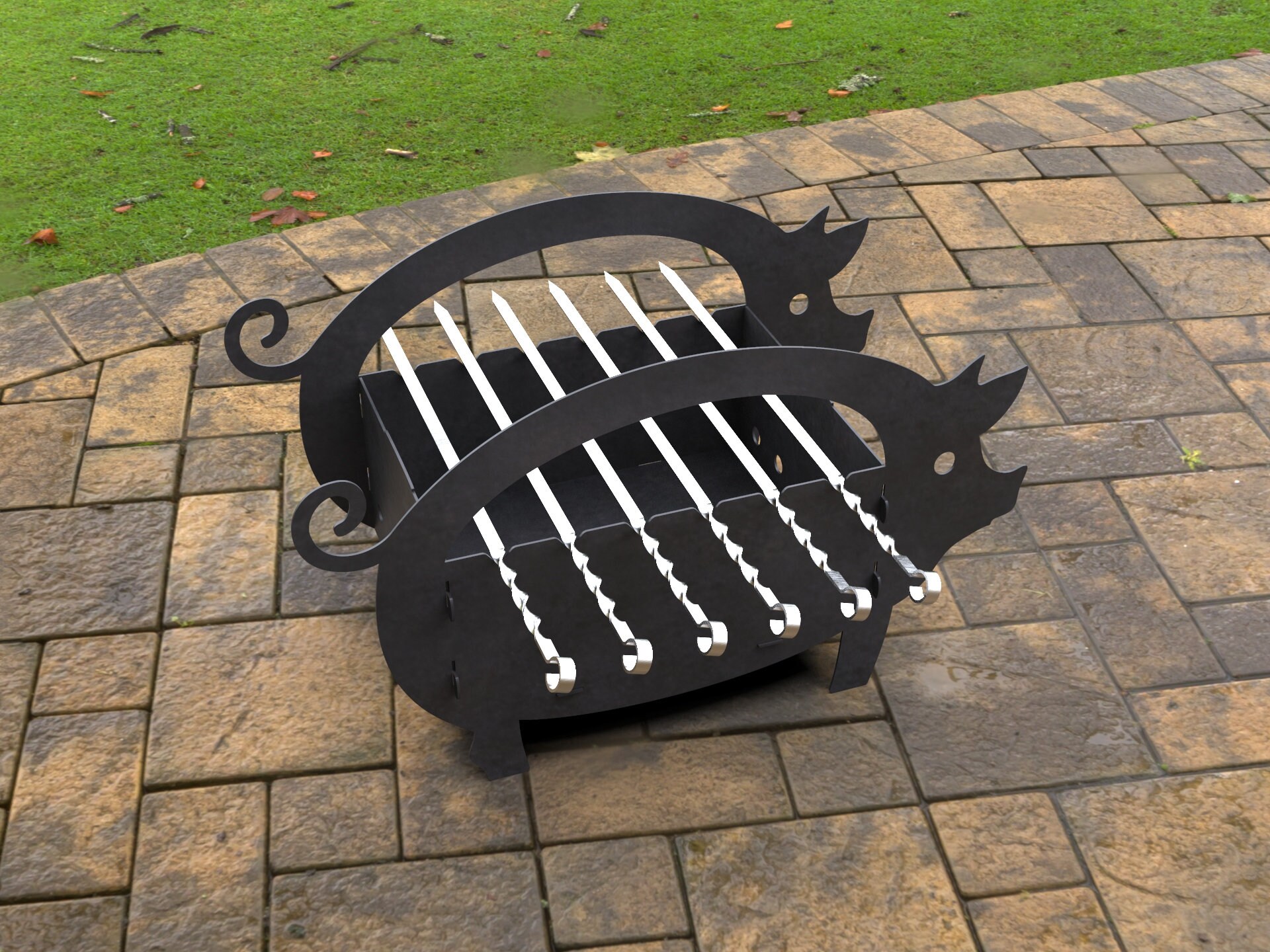 Pig Small Fire Pit Digital Product Files DXF SVG for CNC | Etsy