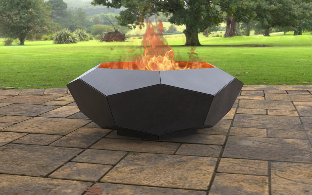 Volumetric Hexagon Fire Pit V3, Digital Product, Files DXF, SVG for Cnc ...