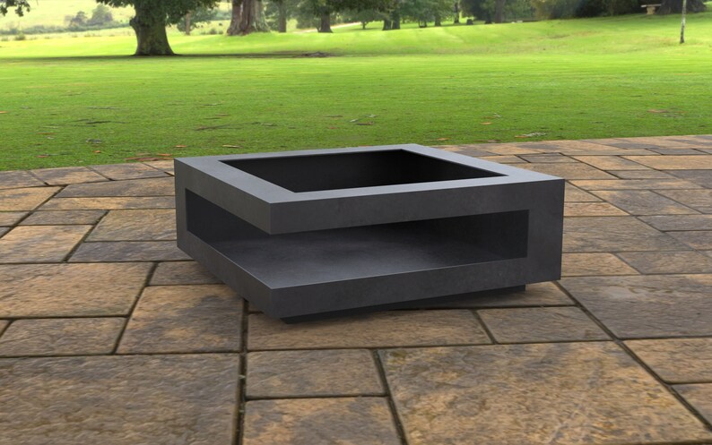 Square Fire Pit Low, Digital Product, Files DXF, SVG for Cnc, Plasma ...
