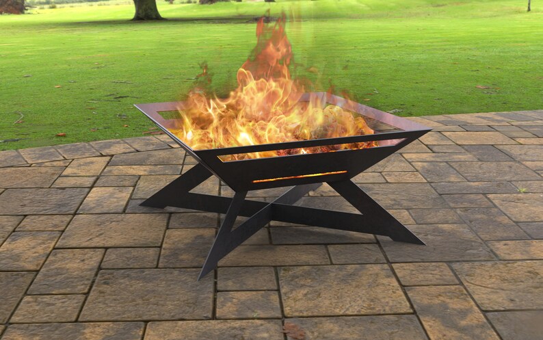 Square Fire Pit X Light Digital Product Files DXF SVG for - Etsy
