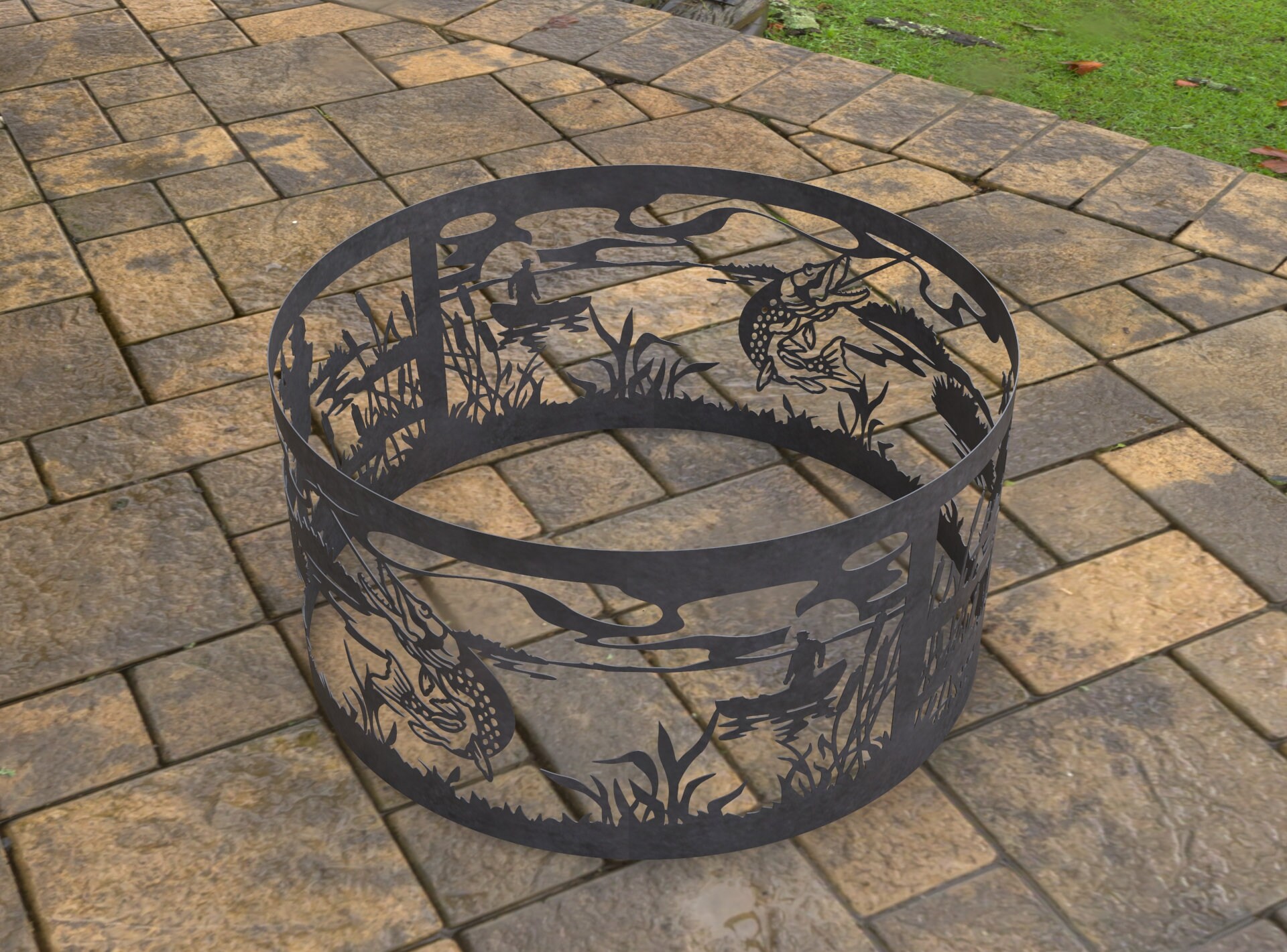 Fire Pit Ring Fishing, Digital Product, Files DXF SVG for Cnc, Plasma ...