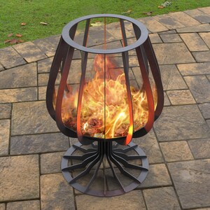 Cognac, Brandy Glass Fire Pit, Digital Product, Files DXF, SVG for CNC ...