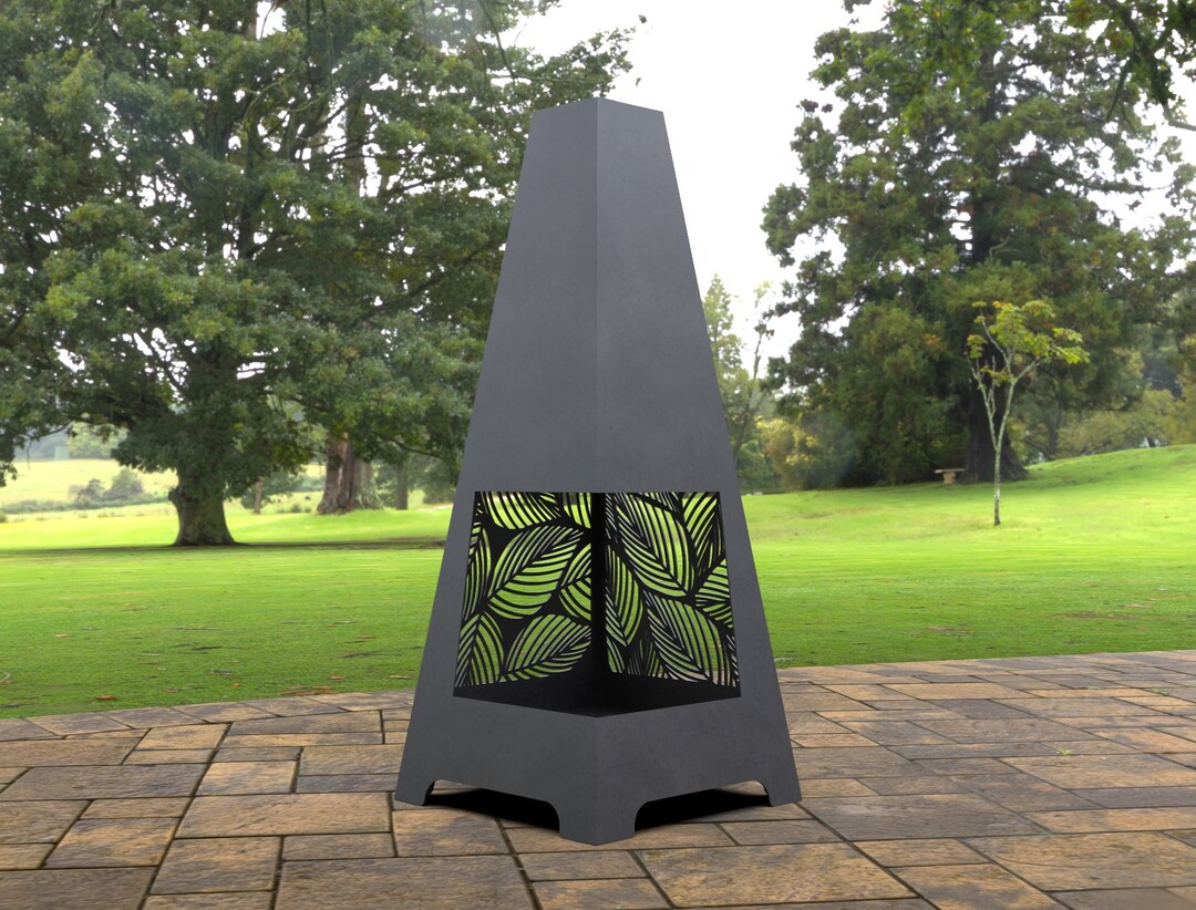 Tree Leaves Pyramid Fire Pit, Digital Product, Files DXF, SVG for CNC ...