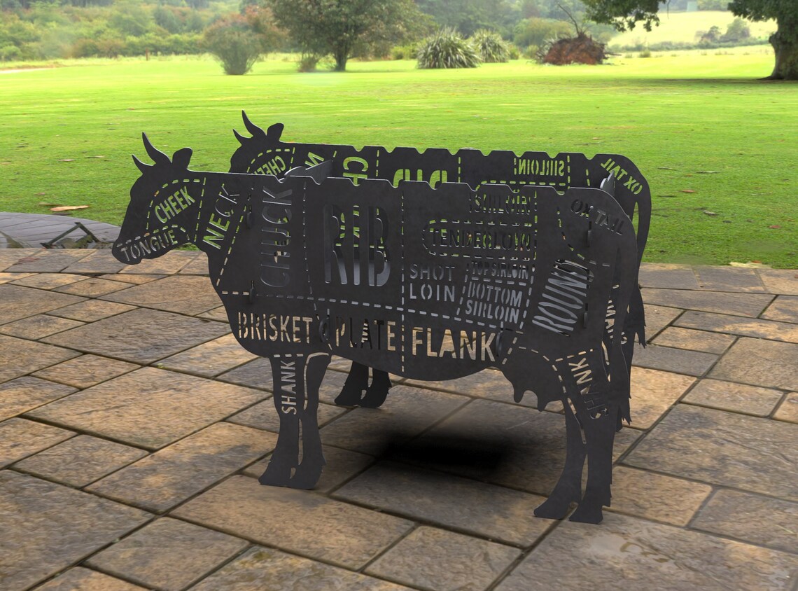 Cow Fire Pit Digital product files DXF SVG for CNC Plasma | Etsy