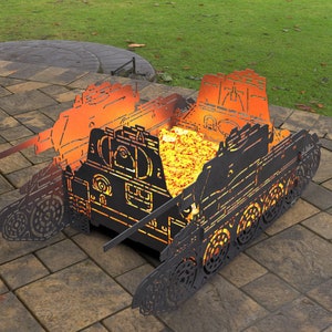 Tank T34 Fire Pit, Digital Product, Files DXF, SVG for Cnc, Laser ...