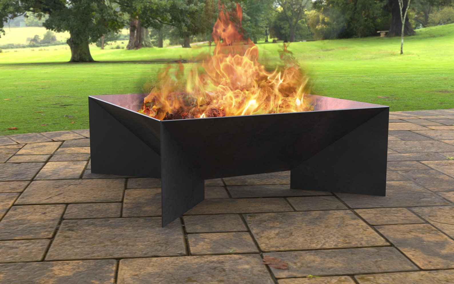 Square Fire Pit Light Digital Product Files DXF SVG for - Etsy