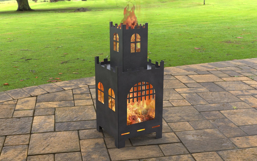 Castle Fire Pit, Digital Product, Files DXF, SVG for CNC, Plasma, Laser ...