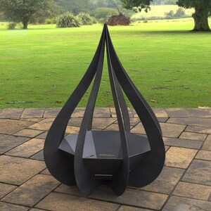 Flower Bud Fire Pit, Digital Product, Files DXF, SVG for Cnc, Plasma ...