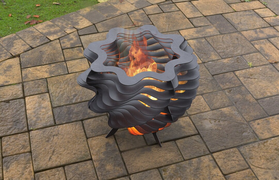 Segmented Twisted Fire Pit, Digital Product, Files DXF, SVG for CNC ...