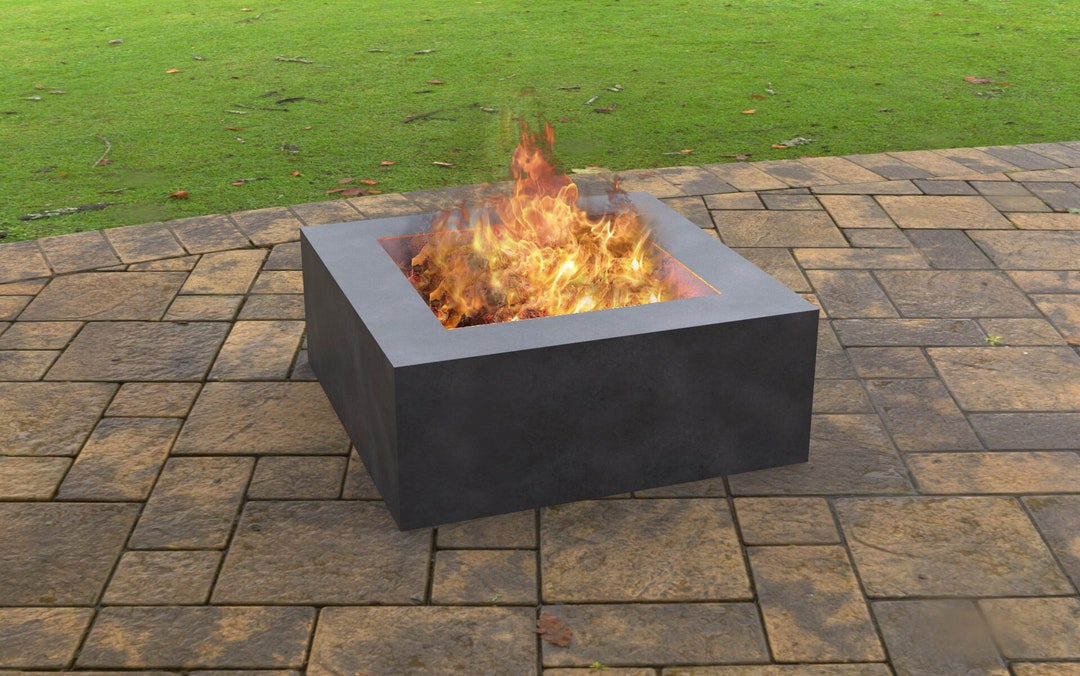 Modern Square Fire Pit, Digital Product, Files DXF, SVG for Cnc, Plasma ...