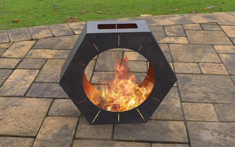 Chimnea Hexagon Fire Pit Digital Product Files DXF SVG for - Etsy