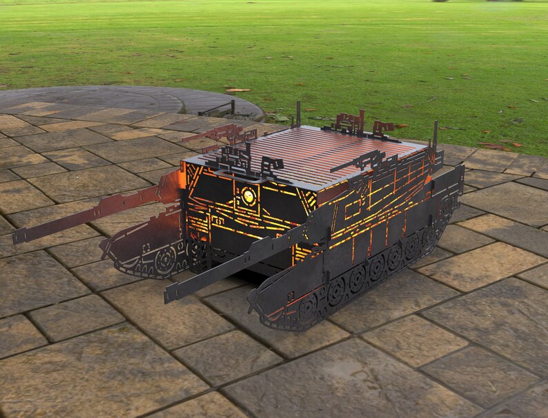 Tank Fire Pit Length 60 Digital Product Files DXF SVG - Etsy