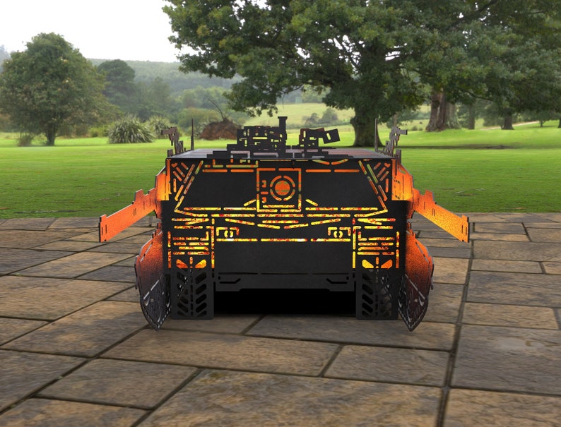 Tank Fire Pit Length 60", Digital Product, Files DXF, SVG for Cnc ...