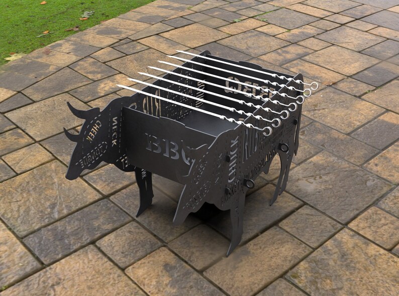 Bull Fire Pit Digital Product Files DXF SVG for CNC - Etsy