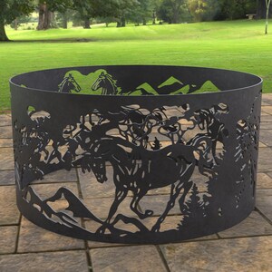 Fire Pit Ring Horses Digital product files DXF SVG for cnc | Etsy