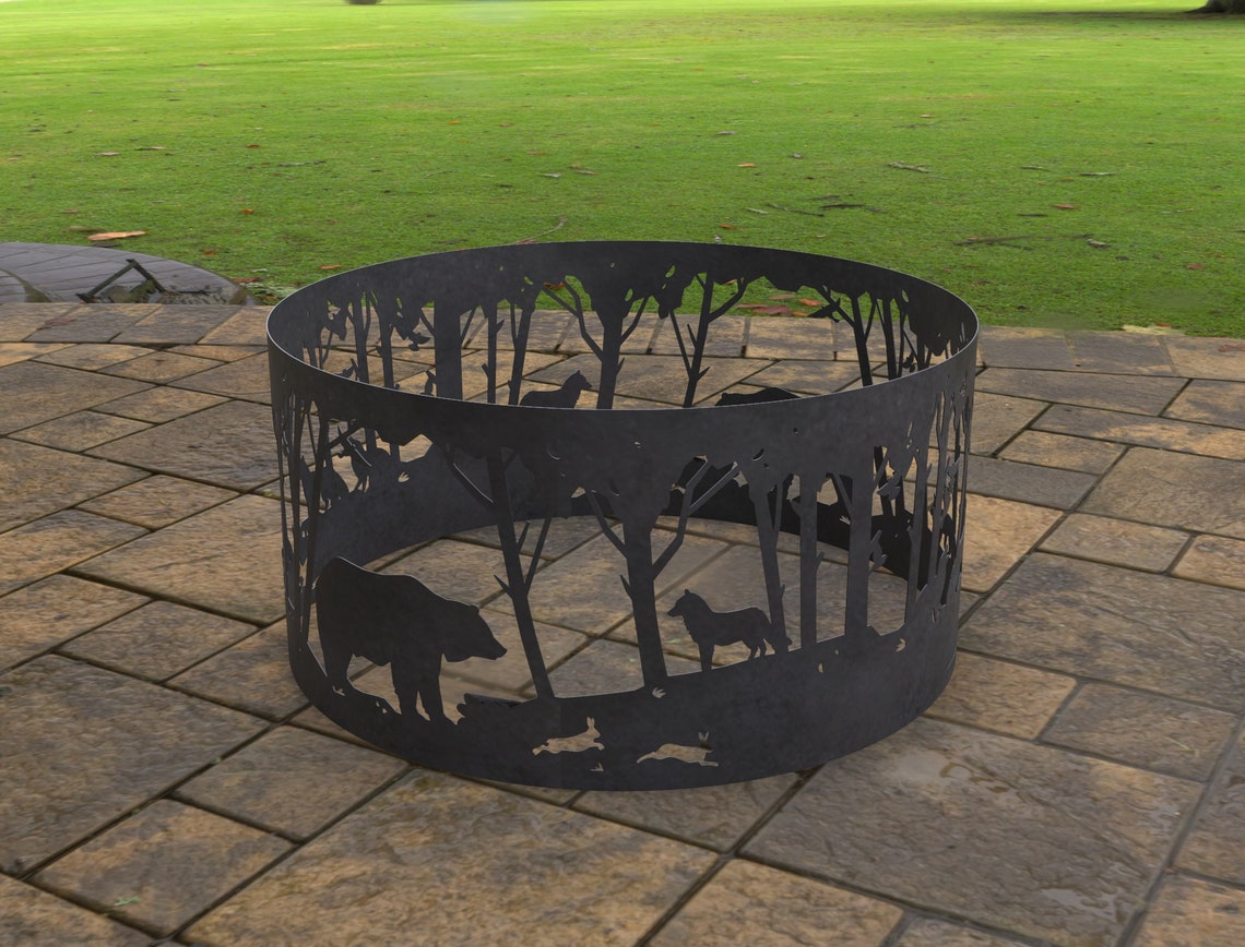 Fire Pit Ring Nature Scene Digital Product Files DXF SVG for - Etsy