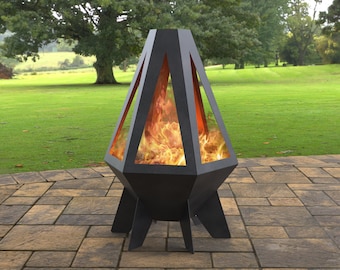 Tree Leaves Pyramid Fire Pit, Digital Product, Files DXF, SVG for CNC ...