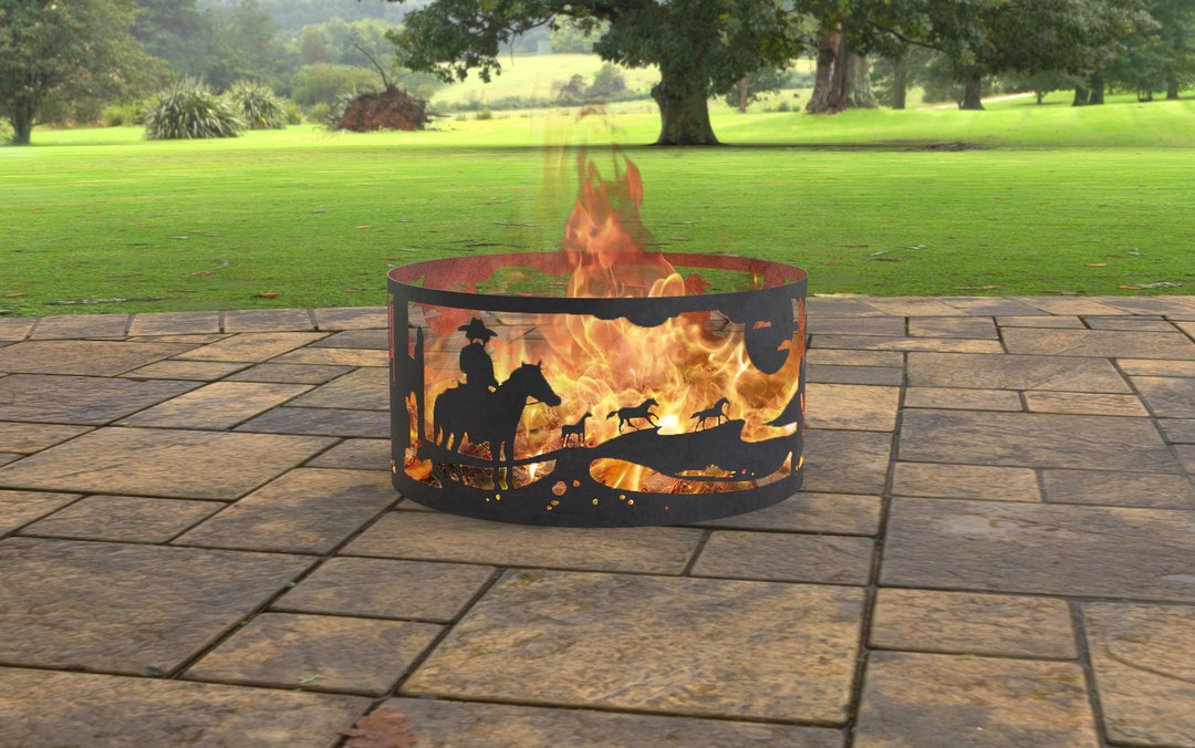 Fire Pit Ring Desert Nature Scene, Digital Product, Files DXF SVG for ...