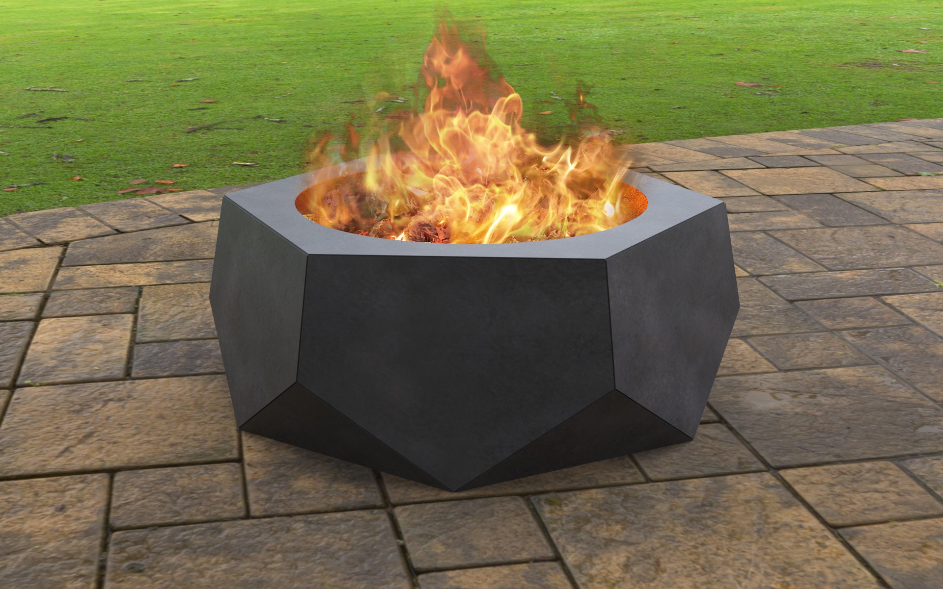 Volumetric Hexagon Fire Pit V2 Digital Product Files DXF - Etsy