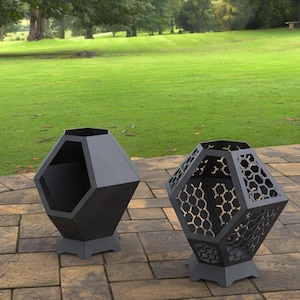 Two Fire Pits I, Digital Goods, Metal Decoration, Garden Fireplace ...