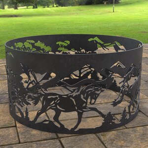 Fire Pit Ring Horses Digital product files DXF SVG for cnc | Etsy