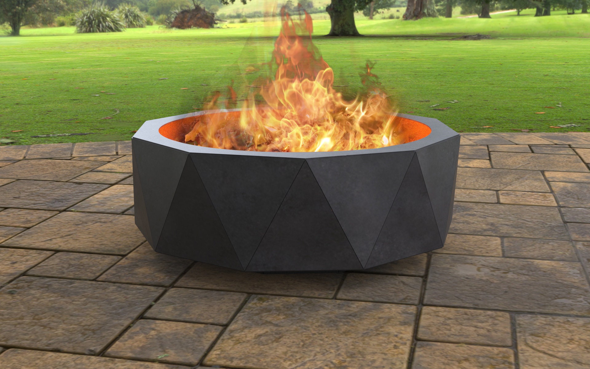 Fire Pit With Triangles Digital Product Files DXF SVG for - Etsy