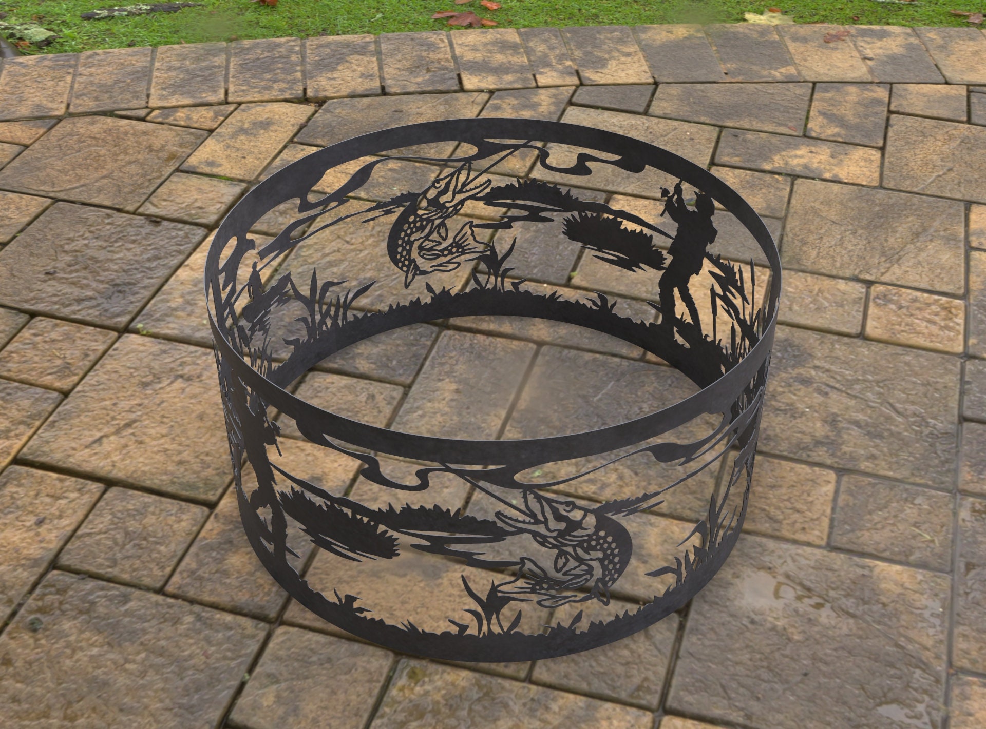 Fire Pit Ring Fishing, Digital Product, Files DXF SVG for Cnc, Plasma ...