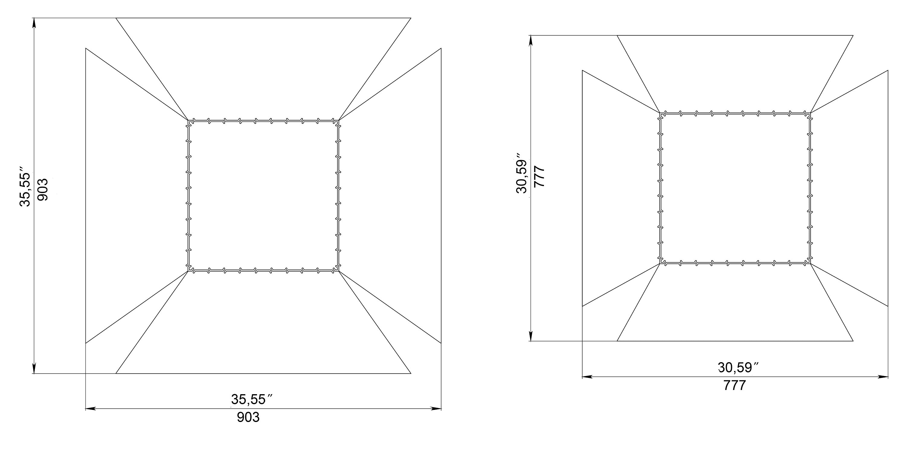 Square Fire Pit II Digital Product Files DXF SVG for Cnc - Etsy