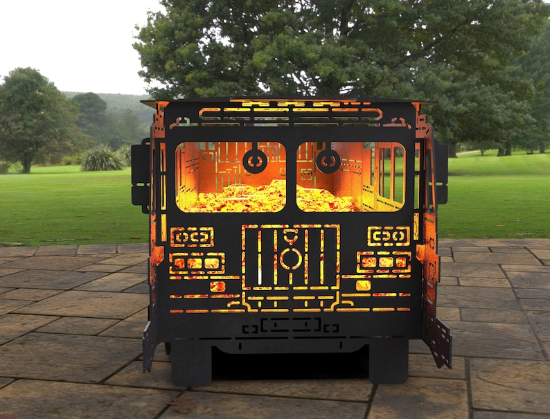 Fire Truck Engine Fire Pit Digital Product Files DXF SVG - Etsy