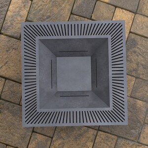 Modern Square Fire Pit V3, Digital Product, Files DXF, SVG for Cnc ...