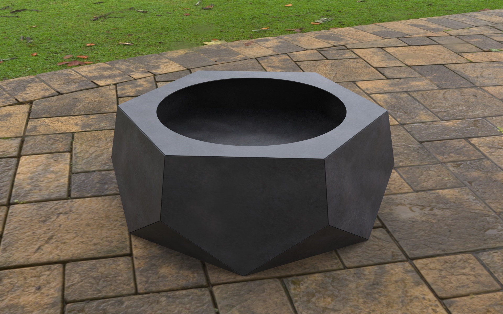 Volumetric Hexagon Fire Pit V2 Digital Product Files DXF - Etsy