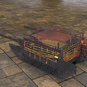 Tank Fire Pit Length 60", Digital Product, Files DXF, SVG for Cnc ...
