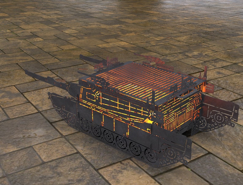 Tank Fire Pit Length 60 Digital Product Files DXF SVG - Etsy