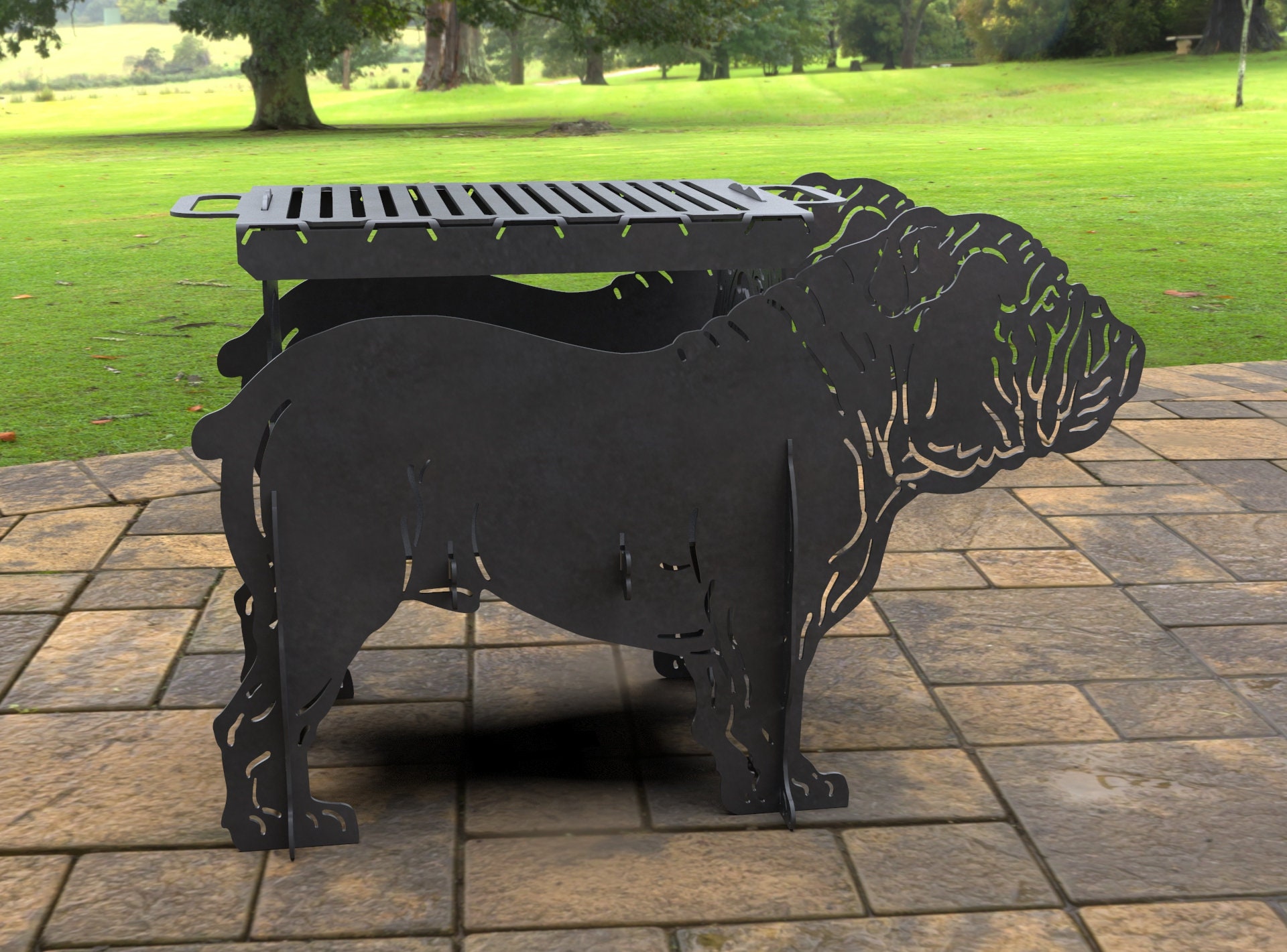 English Bulldog Fire Pit Digital Product Files DXF SVG for - Etsy Canada