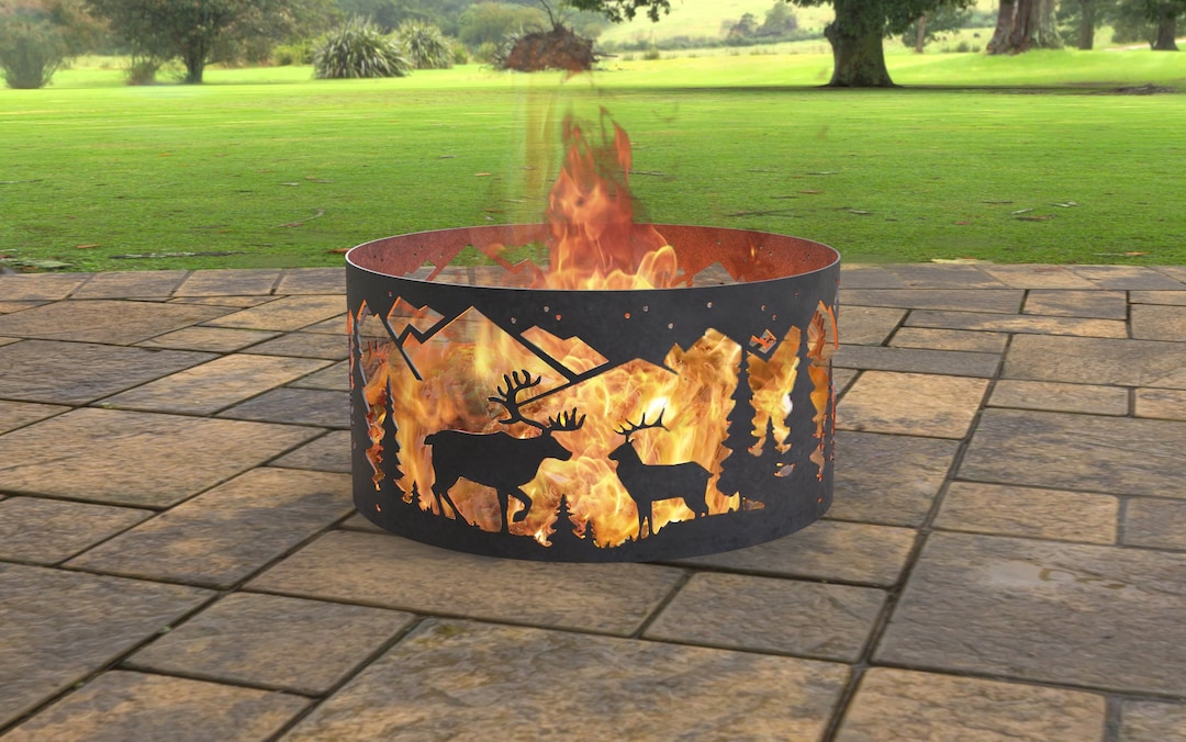 Fire Pit Ring Nature Scene, Digital Product, Files DXF SVG for Cnc ...