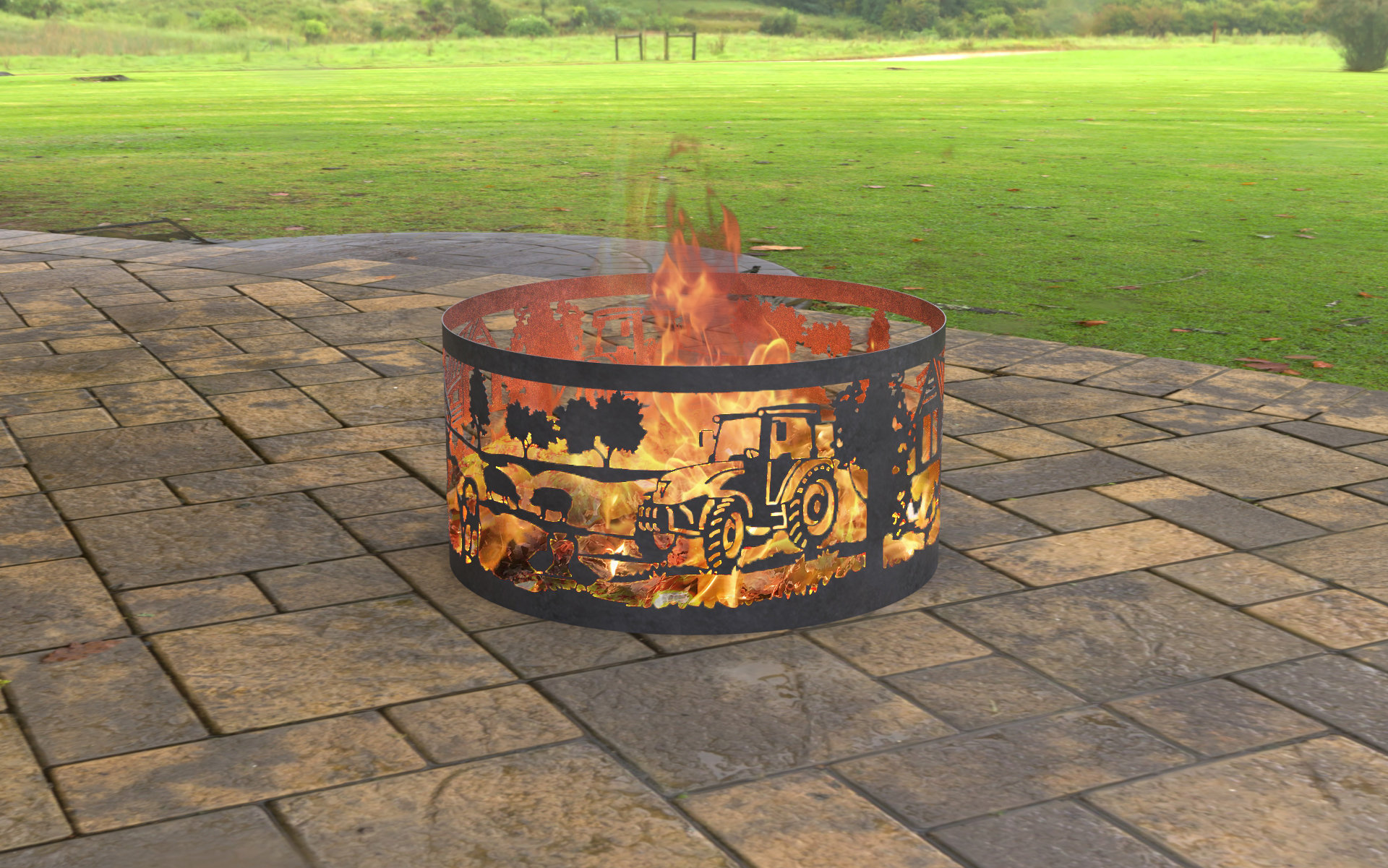 Fire Pit Ring Farm Digital Product Files DXF SVG for Cnc - Etsy