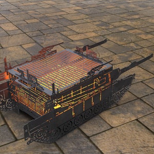 Tank Fire Pit Length 60", Digital Product, Files DXF, SVG for Cnc ...