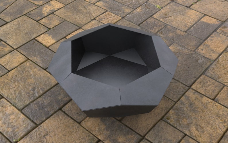 Volumetric Hexagon Fire Pit V3 Digital Product Files DXF - Etsy