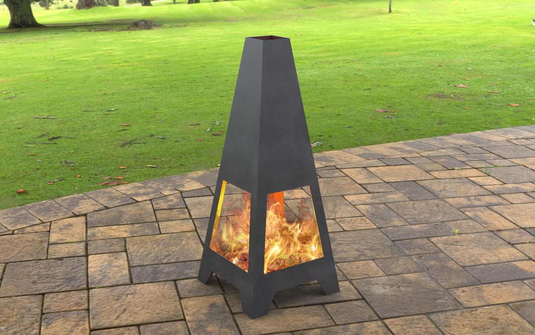 Four-sided Pyramid Fire Pit, Digital Product, Files DXF, SVG for CNC ...