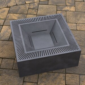 Modern Square Fire Pit V3, Digital Product, Files DXF, SVG for Cnc ...