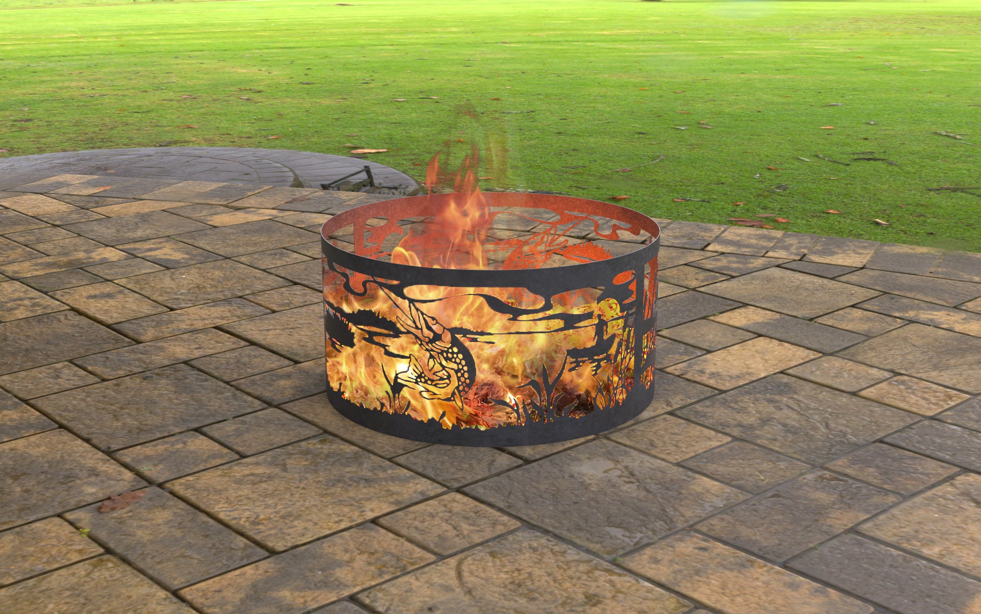 Fire Pit Ring Fishing, Digital Product, Files DXF SVG for Cnc, Plasma ...