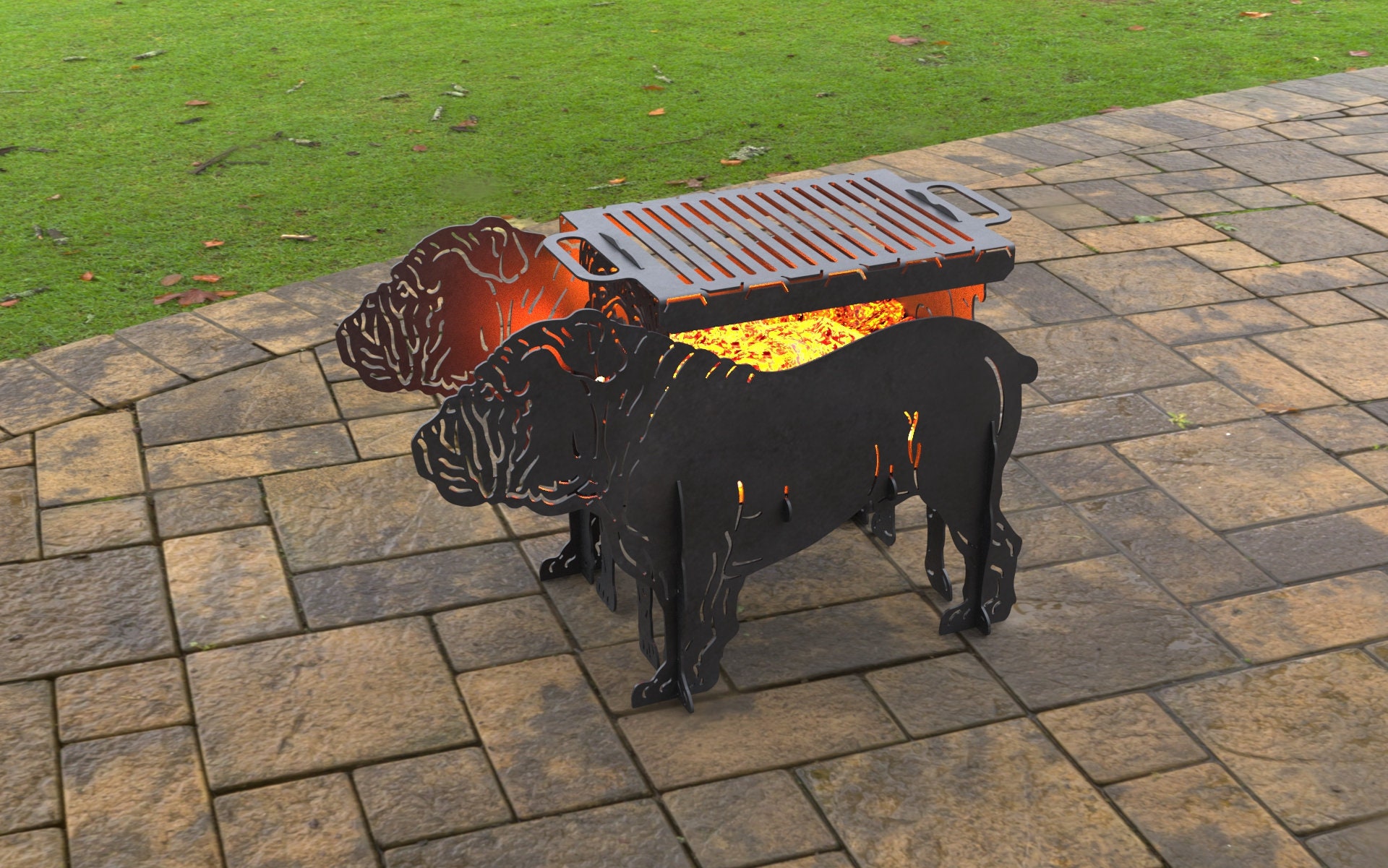 English Bulldog Fire Pit Digital Product Files DXF SVG for - Etsy Canada