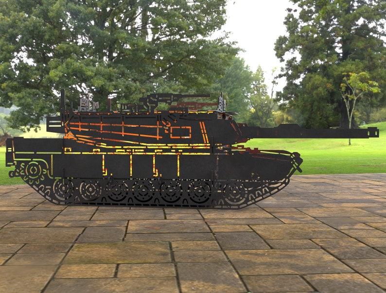 Tank Fire Pit Length 60 Digital Product Files DXF SVG - Etsy